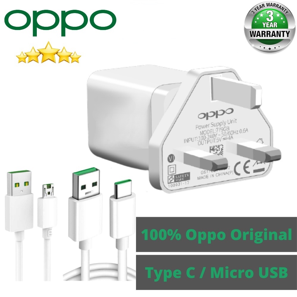 Oppo VOOC สายชาร์จเร็ว 20W Type C Micro USB Liteon AK779GB A9 F11 pro Reno 2F/Z/zoom F9 R9S Plus ...