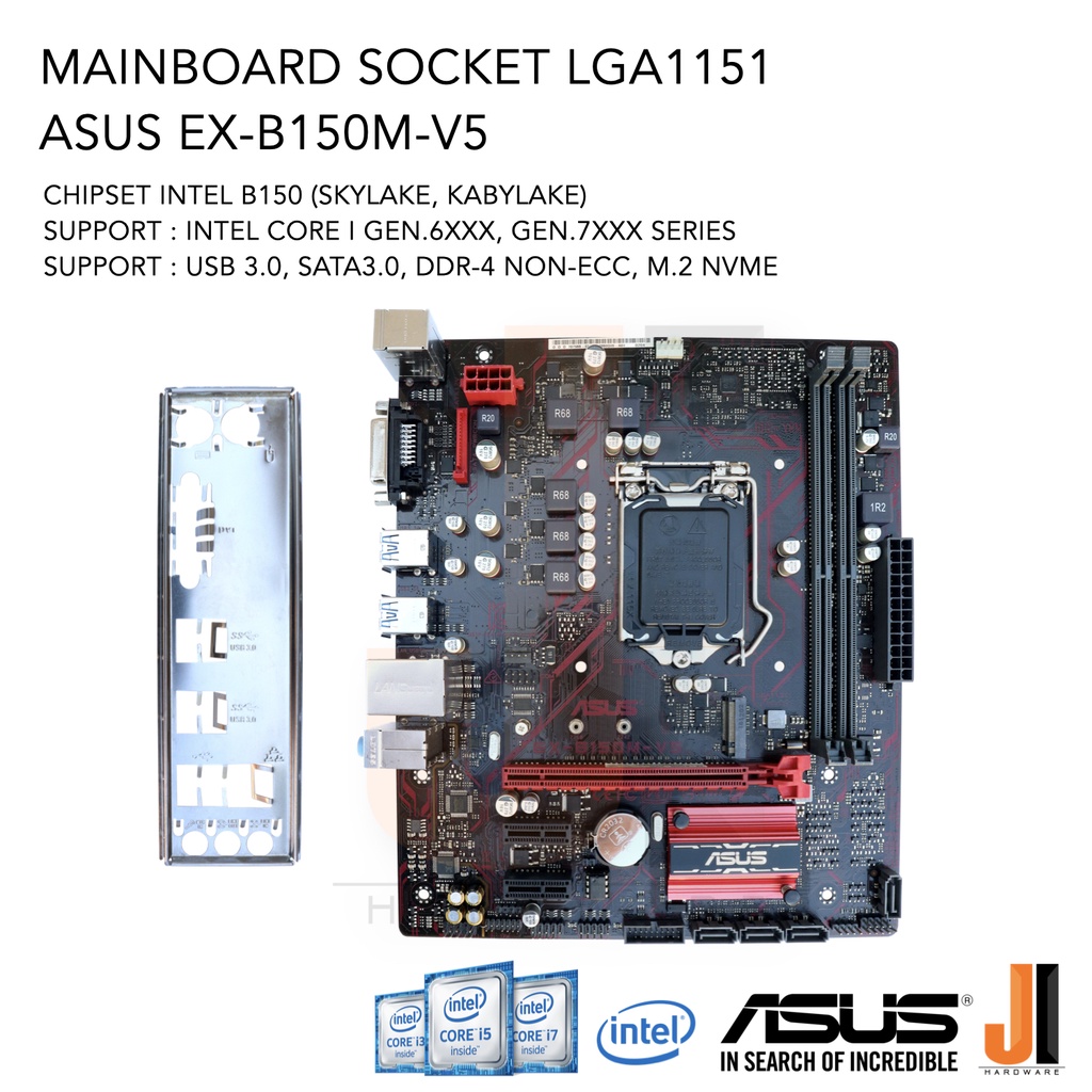 Mainboard Asus EX-B150M-V5 (LGA 1151) รองรับ CPU Gen.6XXX และ Gen.7XXX ...