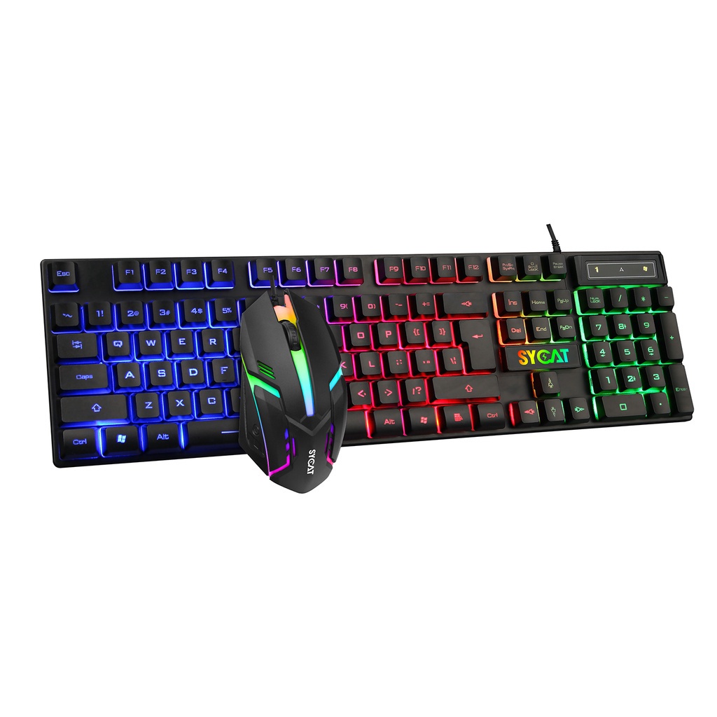 GTX300 RGB gaming blacklight keyboard and mouse set for laptop and pc ...
