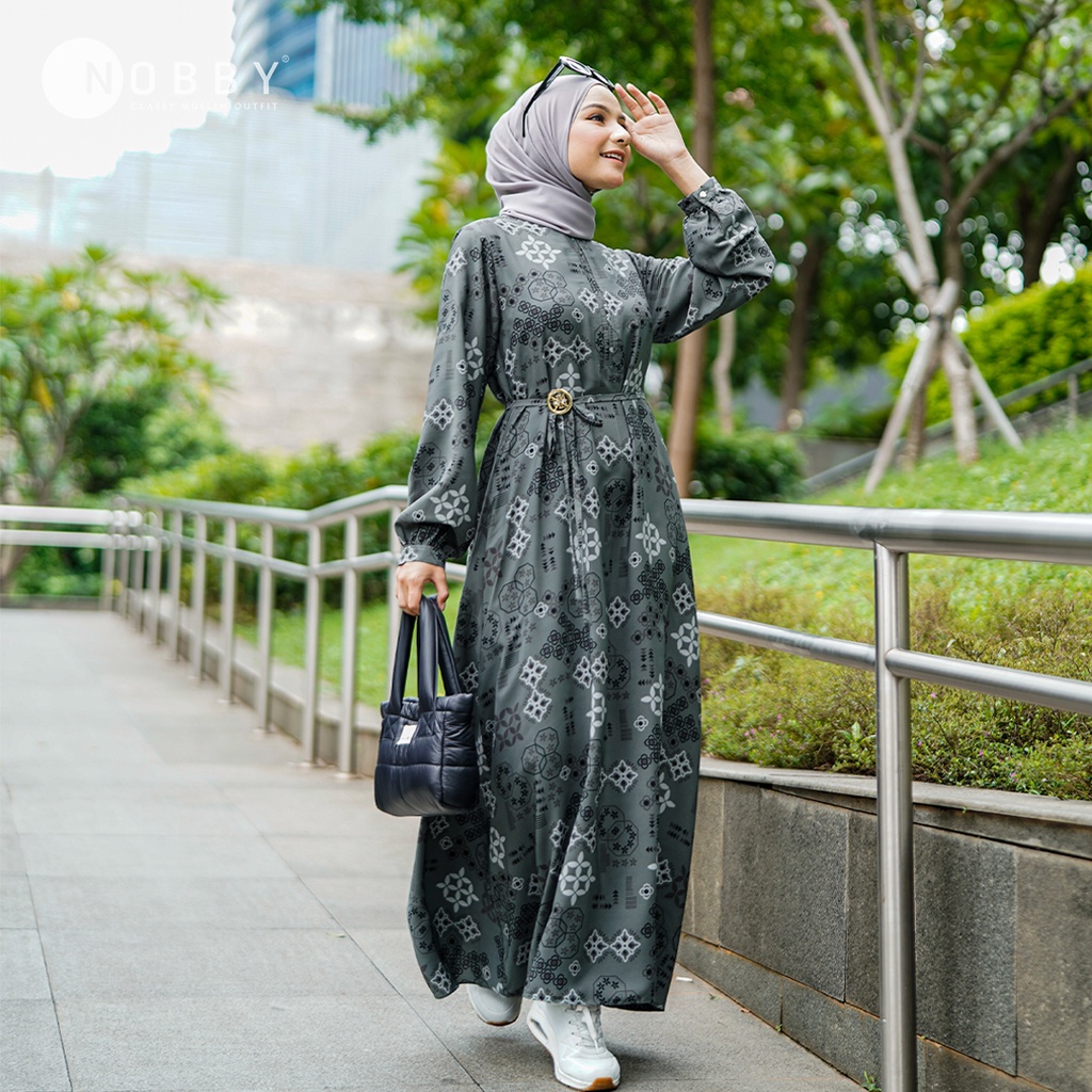 Nobby Helwa Gamis Premium Modern ผ้าบาติก ลวดลาย ขนาด S - XXL | Shopee ...