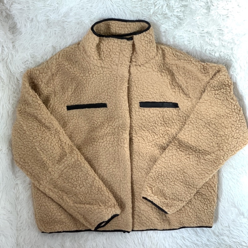 DOLMI เสื้อกันหนาวขนปุย สีน้ำตาล | Shopee Thailand