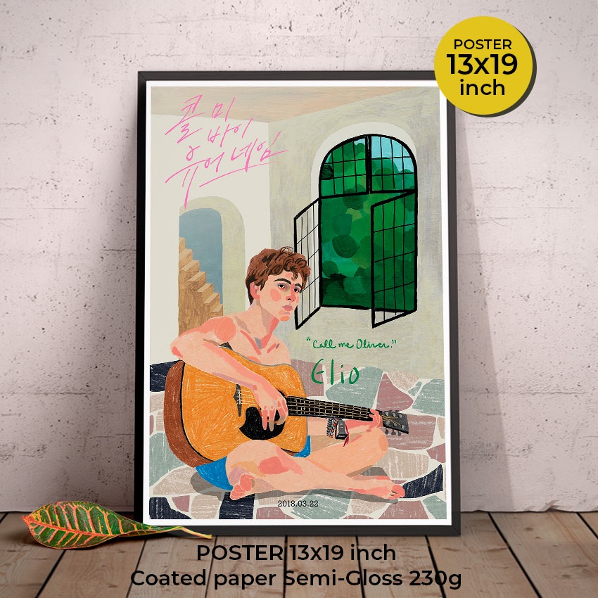 Call Me by Your Name Poster - Timothée Chalamet โปสเตอร์ภาพขนาด 33X48 ...