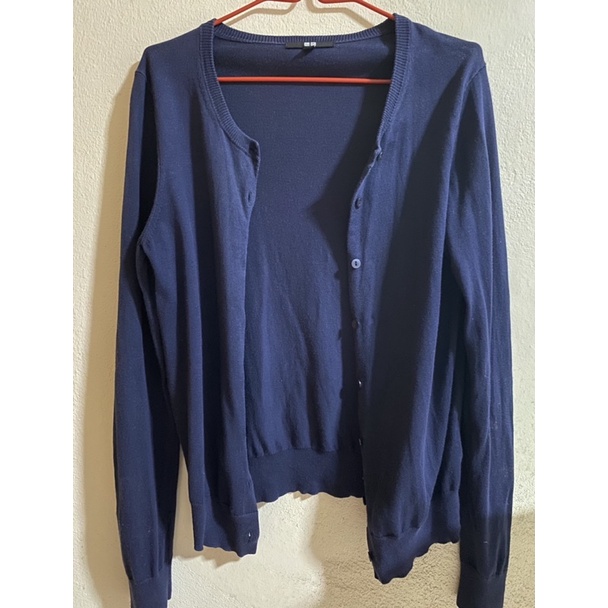 คาร์ดิแกนน้ำเงิน UV Protection Uniqlo | Shopee Thailand
