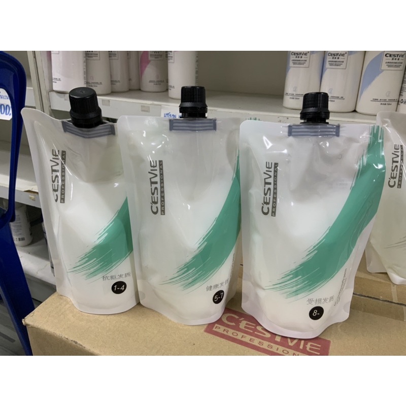 ชุดน้ำยาดัดผม ยืดผม เชสวี่ Cestvie ถุงละ 500 ml + โกรกน้ำ หรือโกรกครีม ...