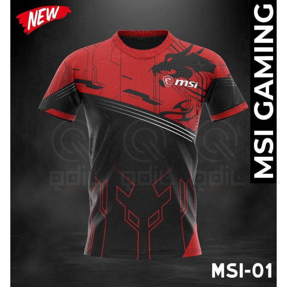 เสื้อกีฬาแขนสั้น ลายทีม MSI GAMING 2023 | Shopee Thailand