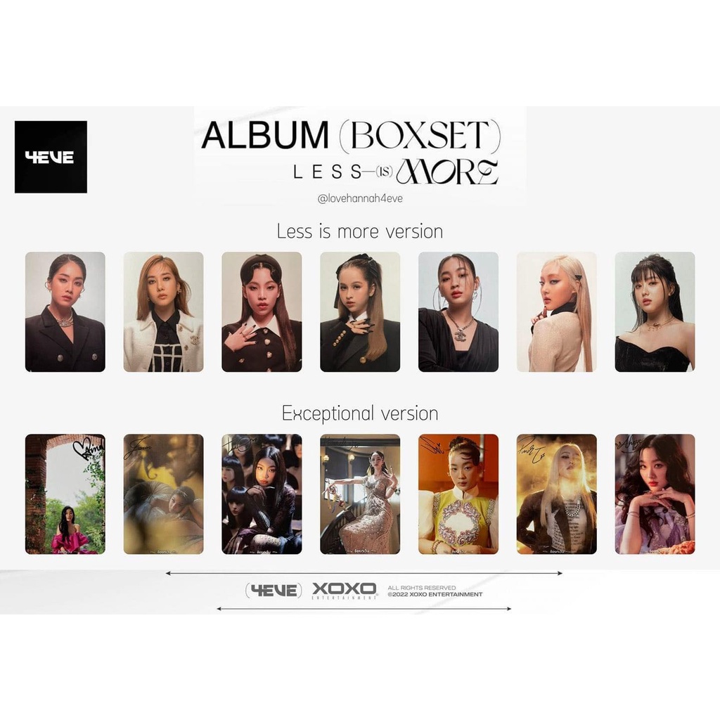 การ์ด 4EVE อัลบั้ม Less is More Album | Shopee Thailand