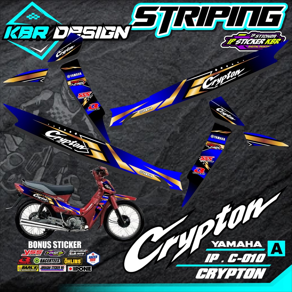 Crypton Striping สติกเกอร์ Semi Full Trim Striping สติกเกอร์สําหรับ ...