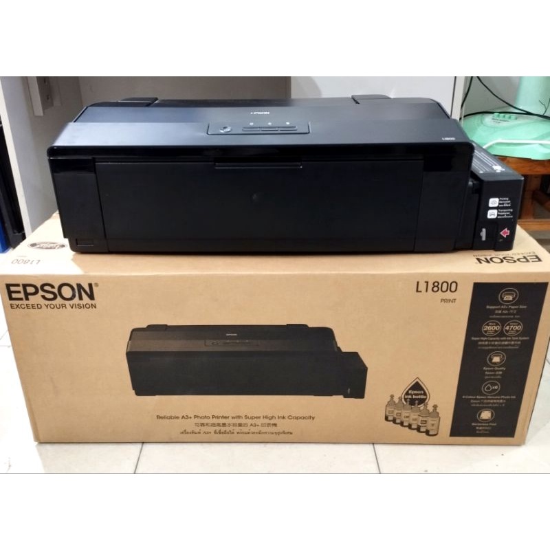 Epson Inkjet L1800 แท้งค์โรงงาน 6สีใช้งานปกติ พิมพ์ภาพสวยเครื่องมือสอง ...