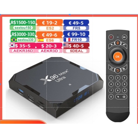 2022 X96Max Plus Ultra TV Box Android 11 Amlogic S905X4 4GB 64GB TVBOX AV1 8K BT X96 Max Media ...