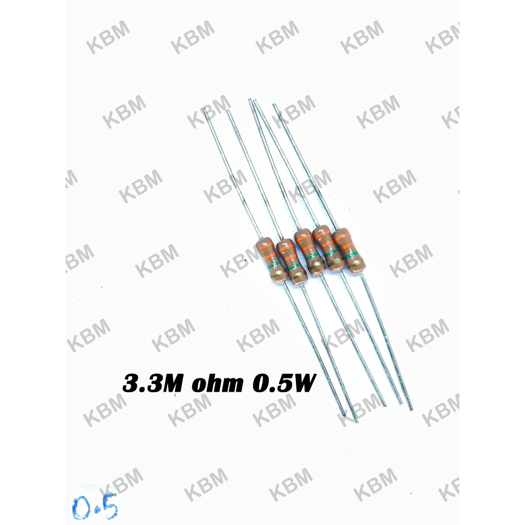 Resistor ตัวต้านทาน 3M ohm 0.5W 1W 3.3M ohm 0.125W 0.25W 0.5W 1W 3.9M ...