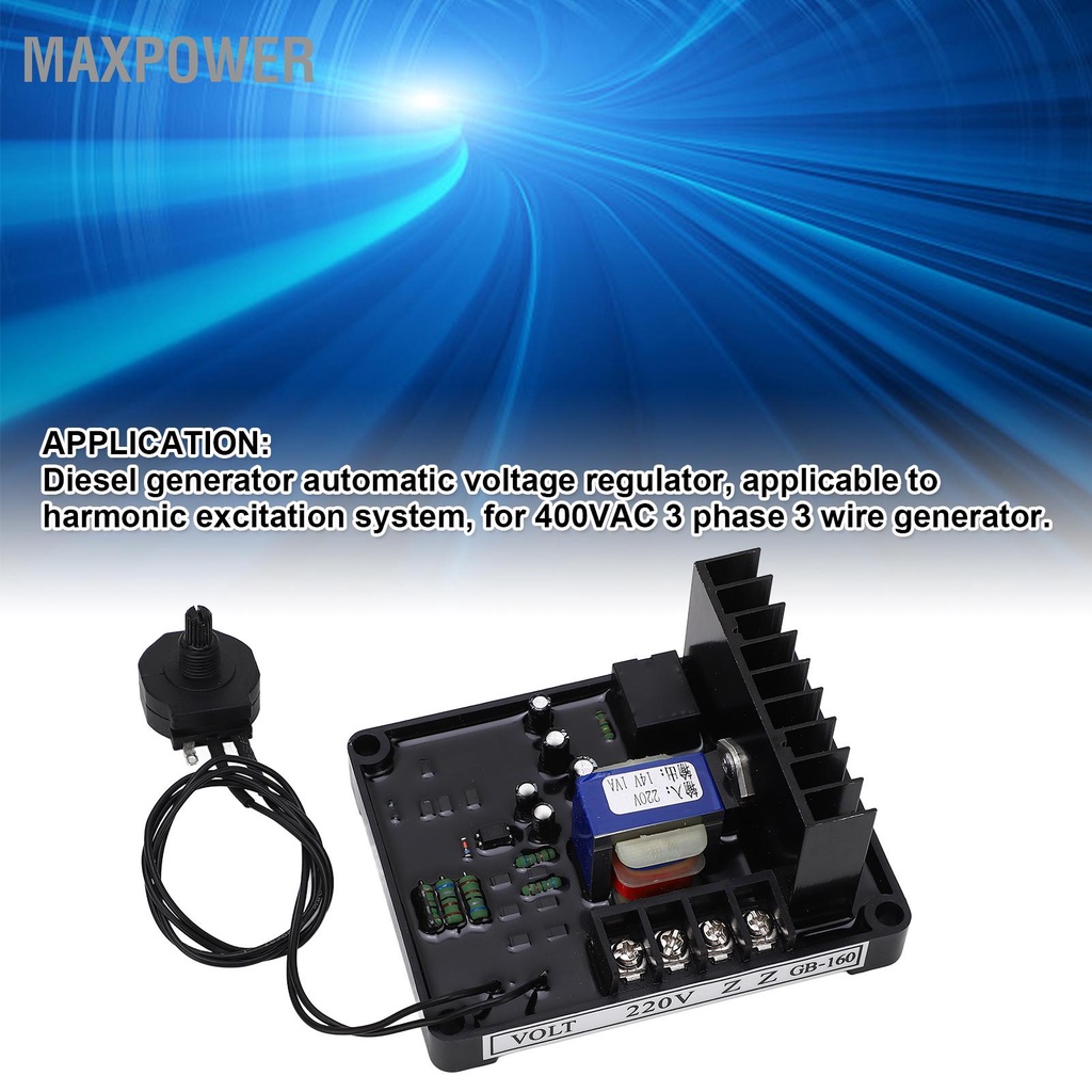 Maxpower 220V ตัวควบคุมแรงดันไฟฟ้าอัตโนมัติ AVR โมดูลควบคุมสำหรับ ...