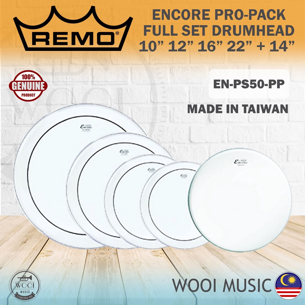 Remo Encore EN-PS50-PP PRO-PACK หัวตีกลอง ครบชุด (10 นิ้ว 12 นิ้ว 16 ...