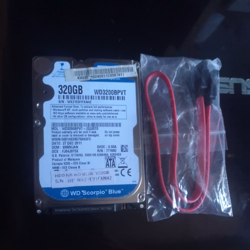 hdd ขนาด 320gb (hgst) สำหรับโน๊ตบุ๊ค | Shopee Thailand