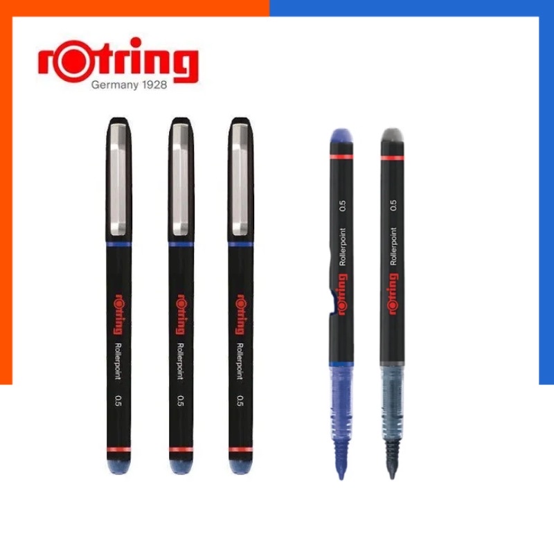 ปากการอตติ้ง Rotring ปากกาหมึกซึม 0.5mm Roller1928 น้ำเงิน/ดำ ของแท้ ...