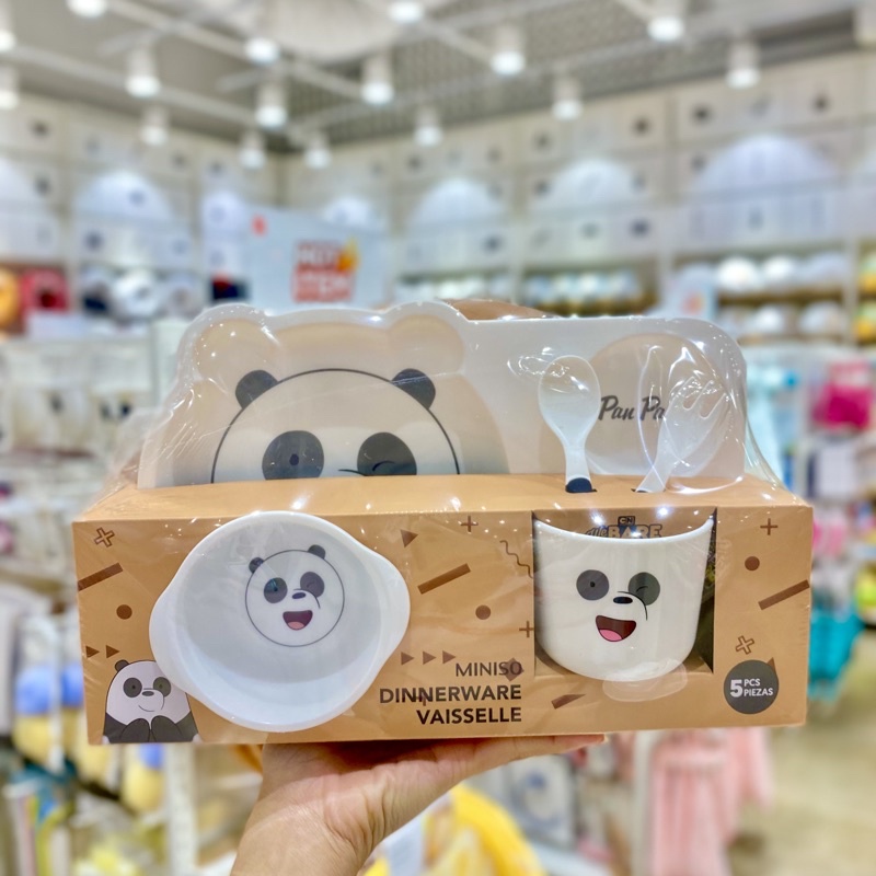 Miniso ชุดถ้วยจานน้องหนู We Bare Bears Collection Dinnerware Set (5 pcs ...