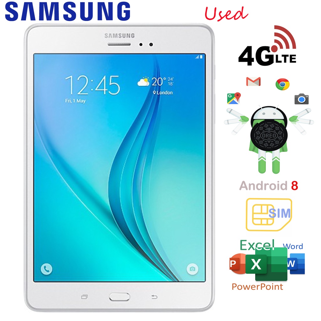 ซิม SAMSUNG GALAXY TAB A 8.0 LTE SM-T355 SIM 4G แท็บเล็ต PC Android 8 ...