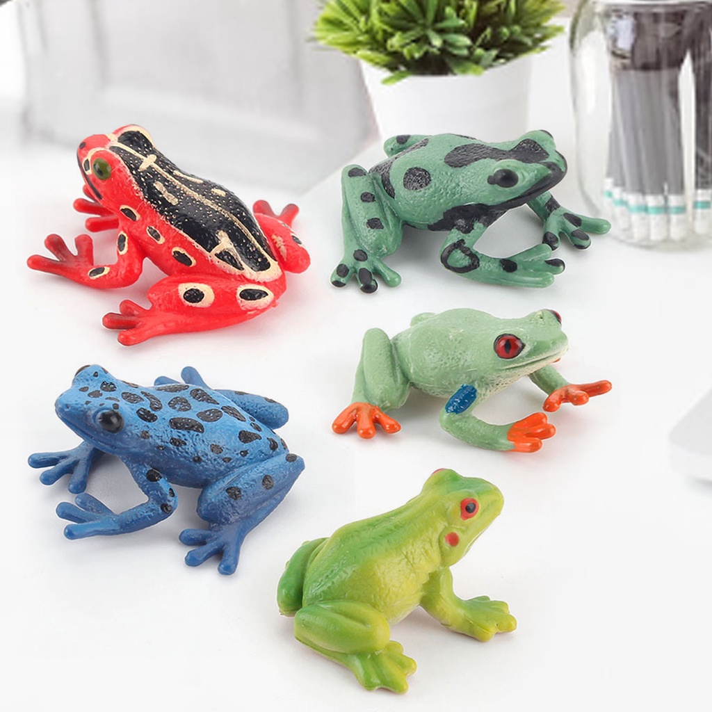 【AG】Frog Model Smell-less Solid PVC Realistic Frog Figure for Home ...
