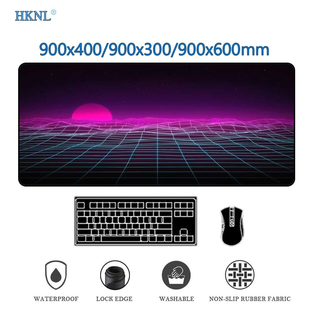 Gaming Mouse Pad Retrowave โต ๊ ะ Mousepad Gamer โต ๊ ะ Pad พรมขนาดใหญ ...