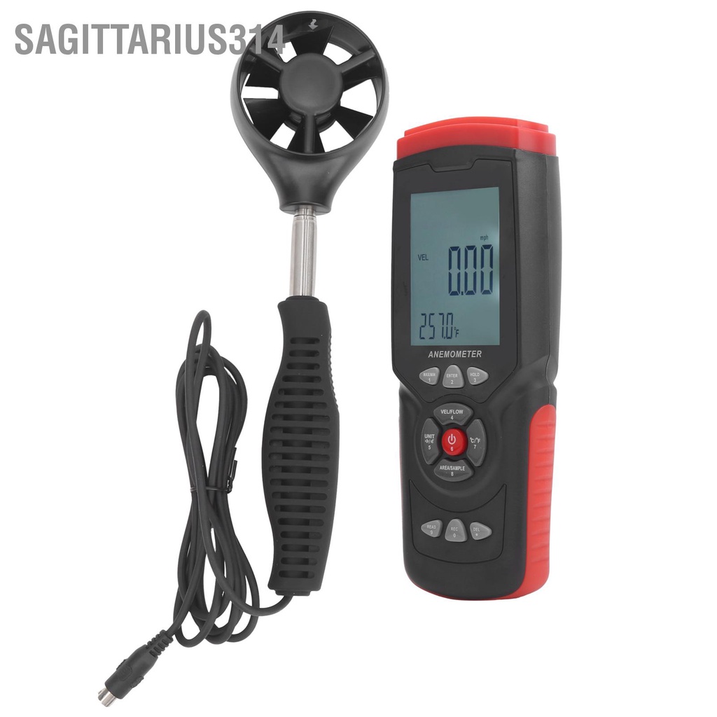 Sagittarius314 GT8913 เครื่องวัดความเร็วลมอุตสาหกรรมความเร็วลมดิจิตอลเครื่องวัดความชื้นสัมพัทธ์ ...