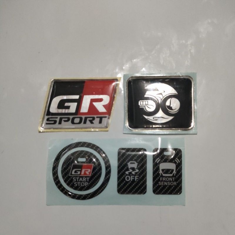 GR SPORT Logo สติ๊กเกอร์นูน & Start Stop + เซ็นเซอร์ด้านหน้า + 50 ปี ...
