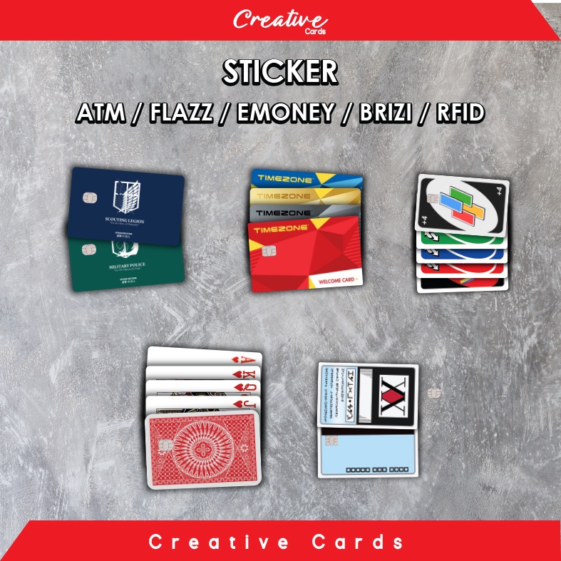 สติ๊กเกอร์ ATM Series ตอนที่ 1 (HunterXHunter, Uno, ไพ่, Timezone ...