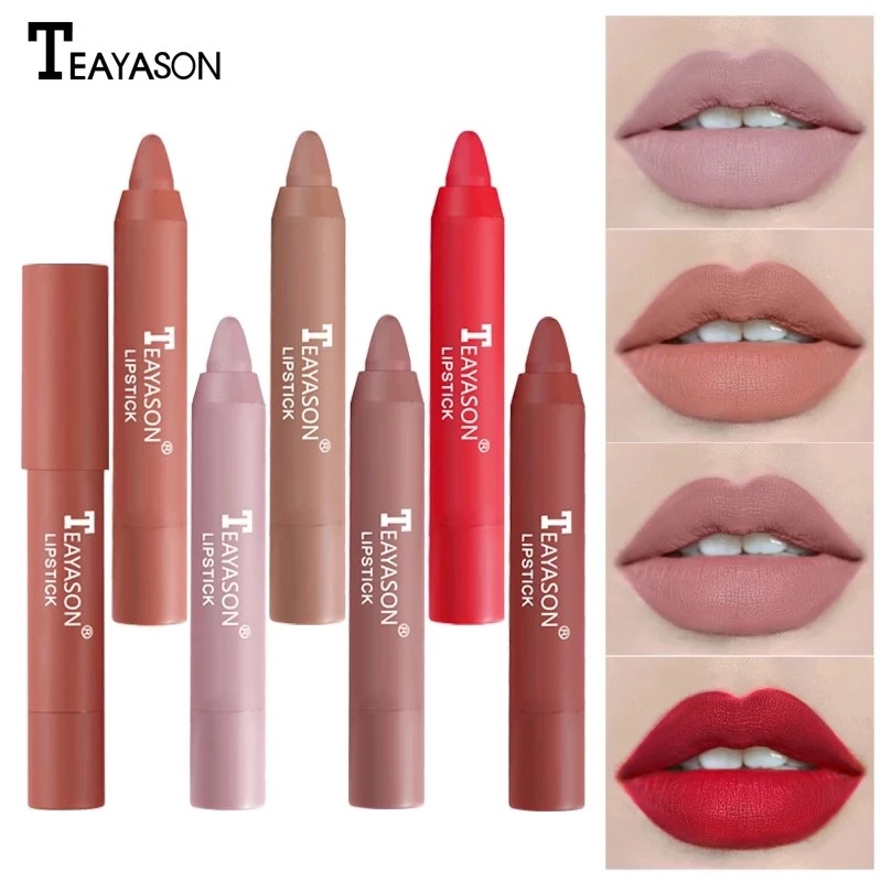 Teayason ลิปสติก ลิปทินท์ เนื้อแมตต์ 12 สี / ดินสอเขียนขอบปาก กันน้ํา ...