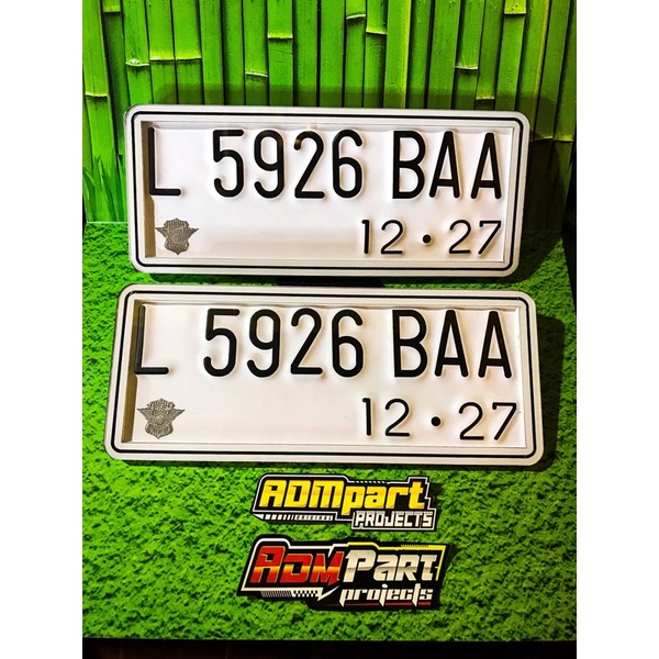 Putih White ACRYLIC MONTOR MIKA PLATE STANDARD MOTIF ฟรี REQUEST NAME ...