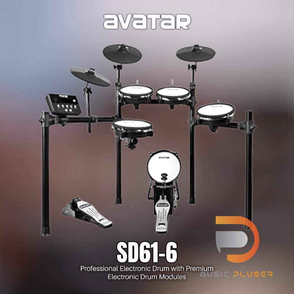 กลองไฟฟ้า Avatar SD61-6กลองไฟฟ้าหนังมุ้ง ทุกใบให้ความรู้สึกสมจริง Touching ดีไม่เจ็บข้อมือ รับ ...