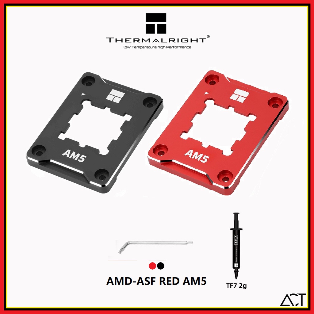 กรอบแก้ไขความร้อน AMD-ASF Red AM5 AMD CPU AM5 สีแดง สีดํา พร้อม TF7 2g ...