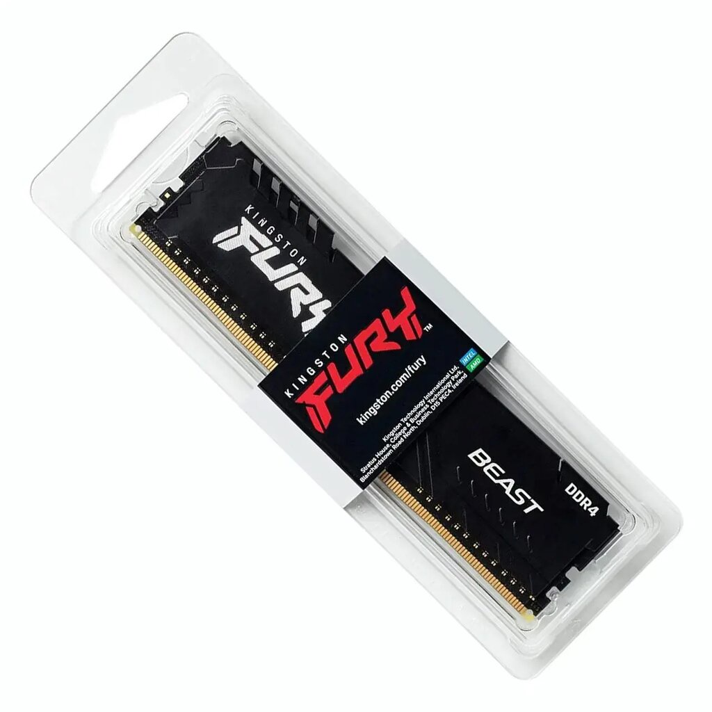 8GB (8GBx1) DDR4 2666MHz RAM (หน่วยความจำ) KINGSTON FURY BEAST DDR4 (BLACK) (KF426C16BB/8 ...