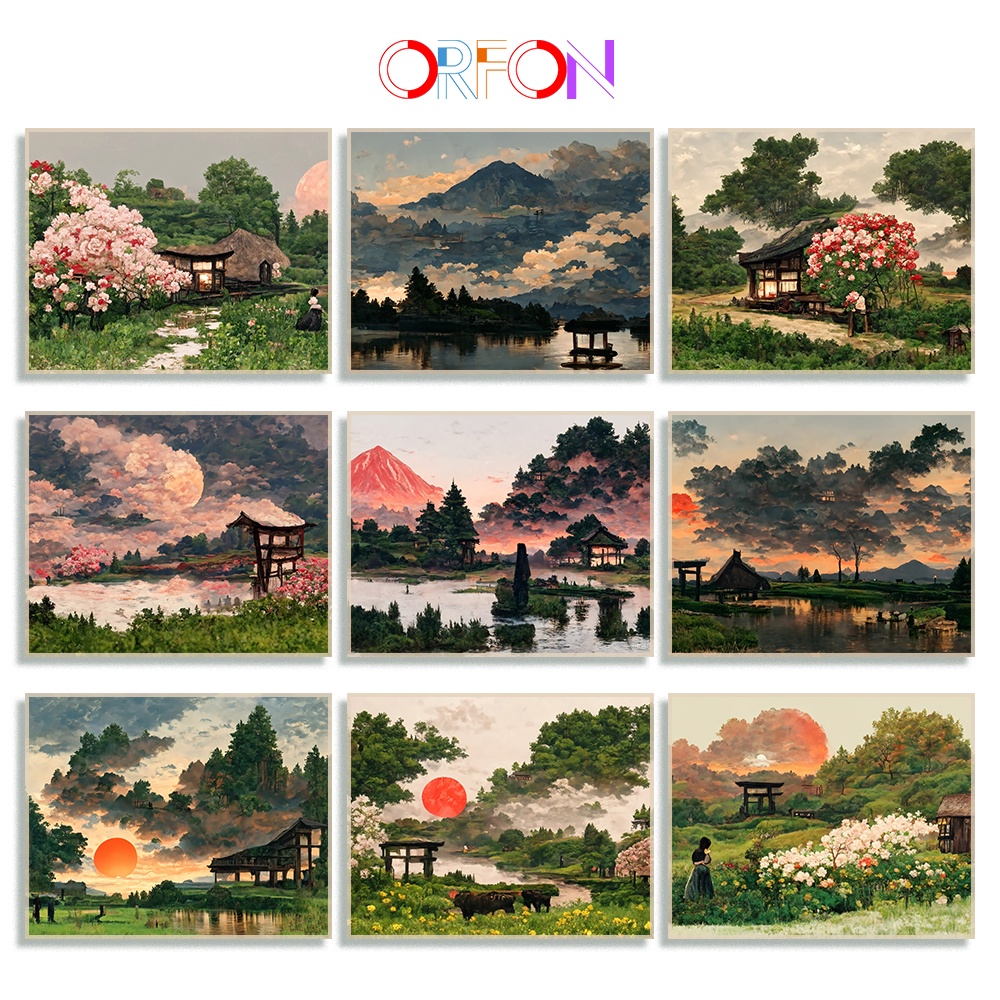 【ORFON】ภาพวาดสีน้ํามัน ตามตัวเลข 40*50 ซม. DIY สําหรับตกแต่งบ้าน | Shopee Thailand