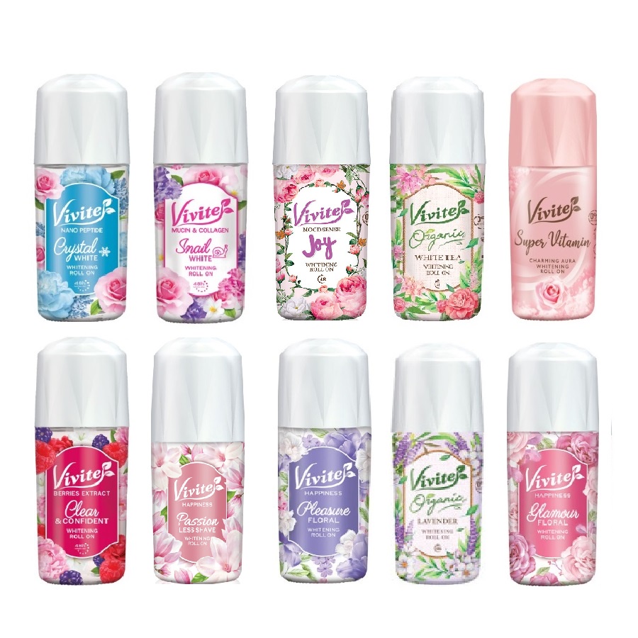 Vivite วีไวต์ โรลออน ระงับกลิ่นกาย กลิ่นหอม 40-45 มล. 1 ขวด (เลือกกลิ่น) | Shopee Thailand