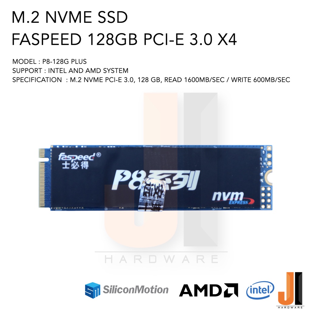 FASPEED SSD M.2 NVME 128GB PCI-E 3.0 X4 (ของใหม่ยังไม่ผ่านการใช้งานมี ...