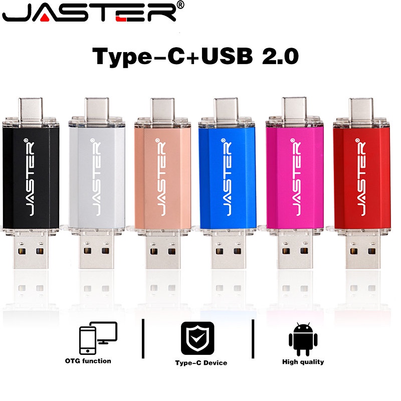 Jaster 2in1 แฟลชไดรฟ์ Type-C USB 128GB 16GB หน่วยความจํา 2.0 64GB 32GB ...