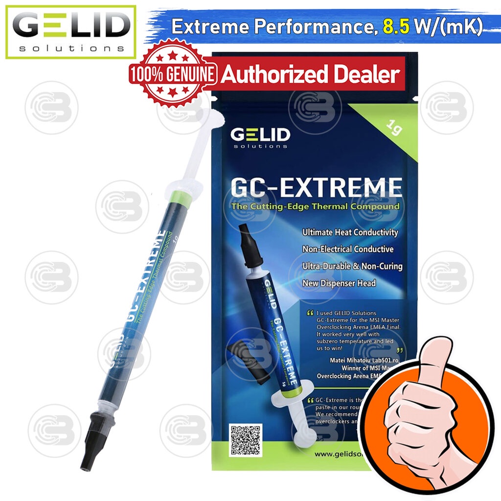 [CoolBlasterThai] GELID GC-Extreme Thermal Compound 1g./8.5 W/(mK)(Compounding in USA)(TC-GC-03 ...