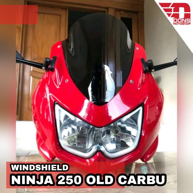 กระจกบังลม/หน้า Ninja 250 RR Carbu - กระบังหน้า Ninbu คุณภาพ | Shopee ...