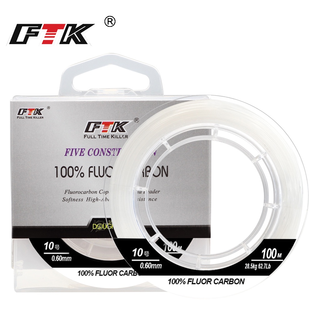 Ftk สายเบ็ดตกปลา คาร์บอนฟลูออโรคาร์บอน 5.5lb-20.9lb 100 เมตร | Shopee Thailand