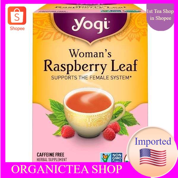 ชา โยคี yogi Woman's Raspberry Leaf, Caffeine Free,16 Tea Bags พร้อมส่ง ...