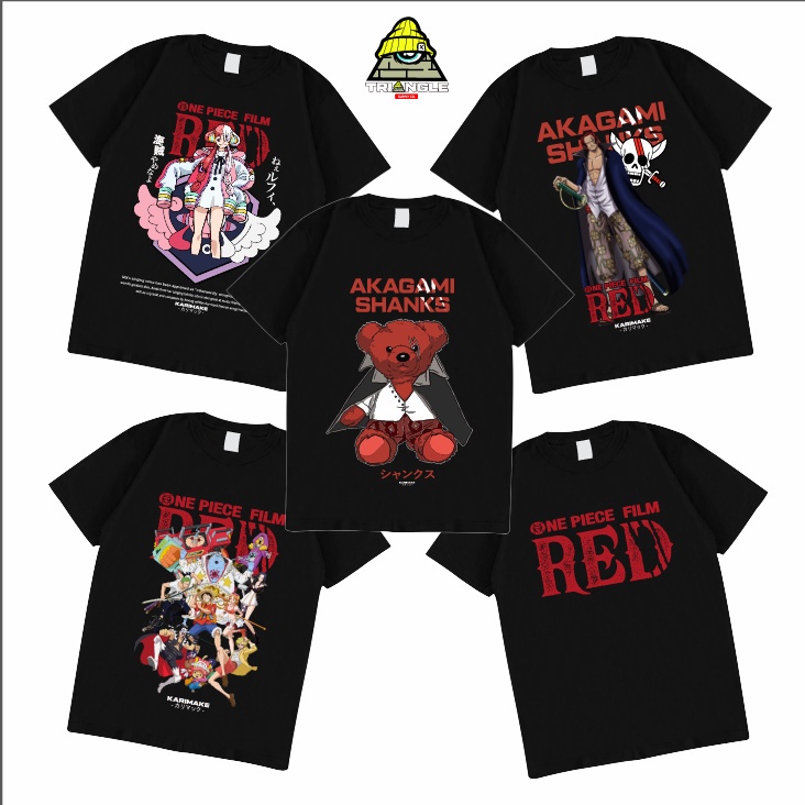 (พร้อมส่ง) เสื้อยืด พิมพ์ลายอนิเมะ One Piece MUGIWARA CREW AKAGAMI ...