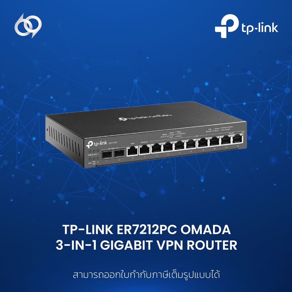 TP-Link ER7212PC Omada 3-in-1 Gigabit VPN Router (ER7212PC) | Shopee ...