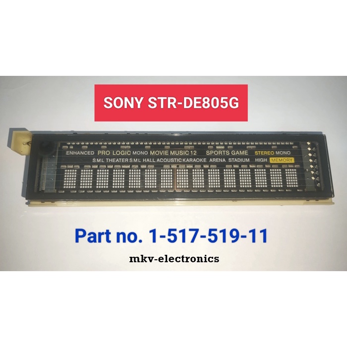 (1ชิ้น) หน้าจอเครื่องเสียง โซนี่ SONY รุ่นเครื่อง STR-DE805G , Part no ...