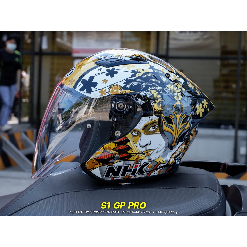หมวกกันน็อคครึ่งใบ NHK รุ่น S1 GP PRO 4 ลายใหม่ ส่งไว!!! (แถมเสื้อเฉพาะ ...