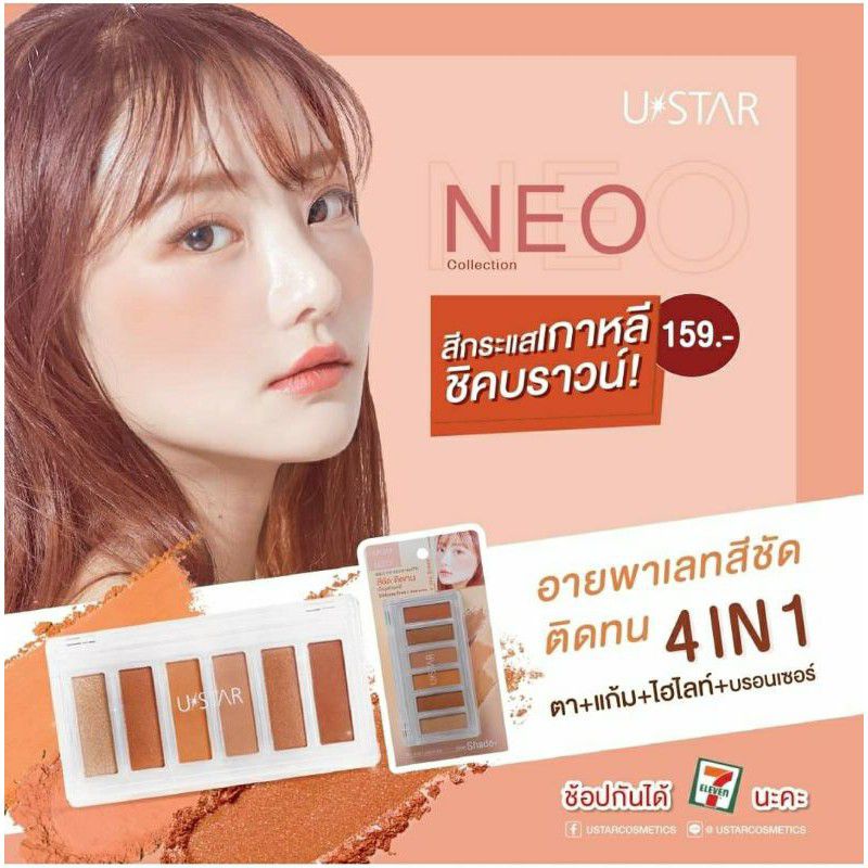 USTAR NEO MULTI EYE COLOR PALETTE # CHIC BROWN - ยูสตาร์ นีโอ มัลติ อาย ...