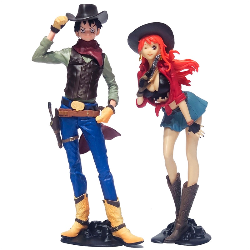 โมเดลฟิกเกอร์ PVC รูปปั้นอนิเมะ One Piece Monkey.D.Luffy Cowboy Luffy ...