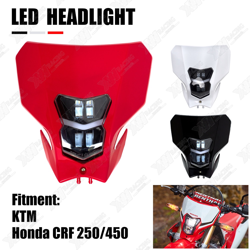 ไฟหน้ารถจักรยานยนต์ ไฟหน้า 12V ไฟหน้าวิบาก สําหรับ HONDA CRF450L ...