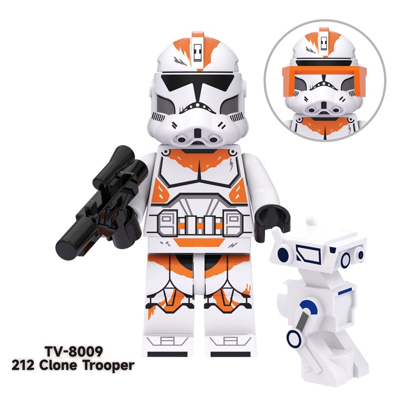 ของเล่นตัวต่อฟิกเกอร์ Space Wars Wrecker Clone Trooper Commander Cody ...