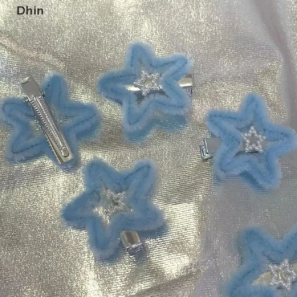 [Dhin] ใหม่ กิ๊บติดผม รูปดาวห้าแฉกน่ารัก ประดับมุก สีฟ้า สไตล์ฮาราจูกุ ...