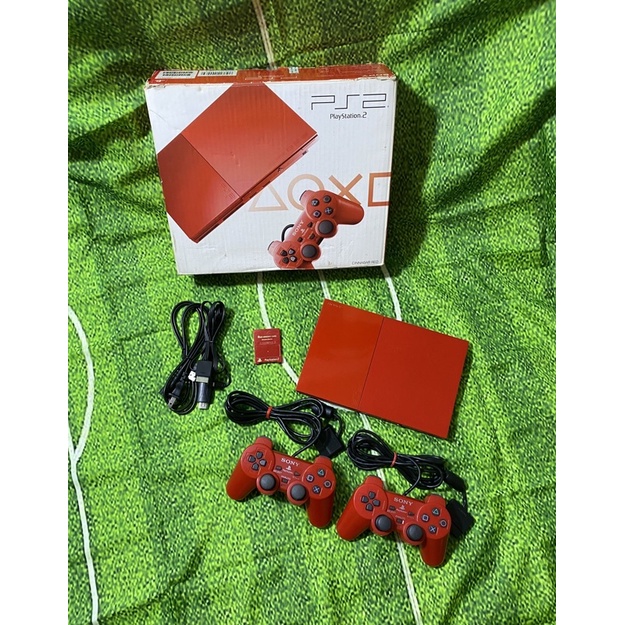 ps2 slim สีแดง จอยสีแดง เซฟแดง สวยมาก ราคาตามความสวยเลย แปลงแล้ว หัว ...