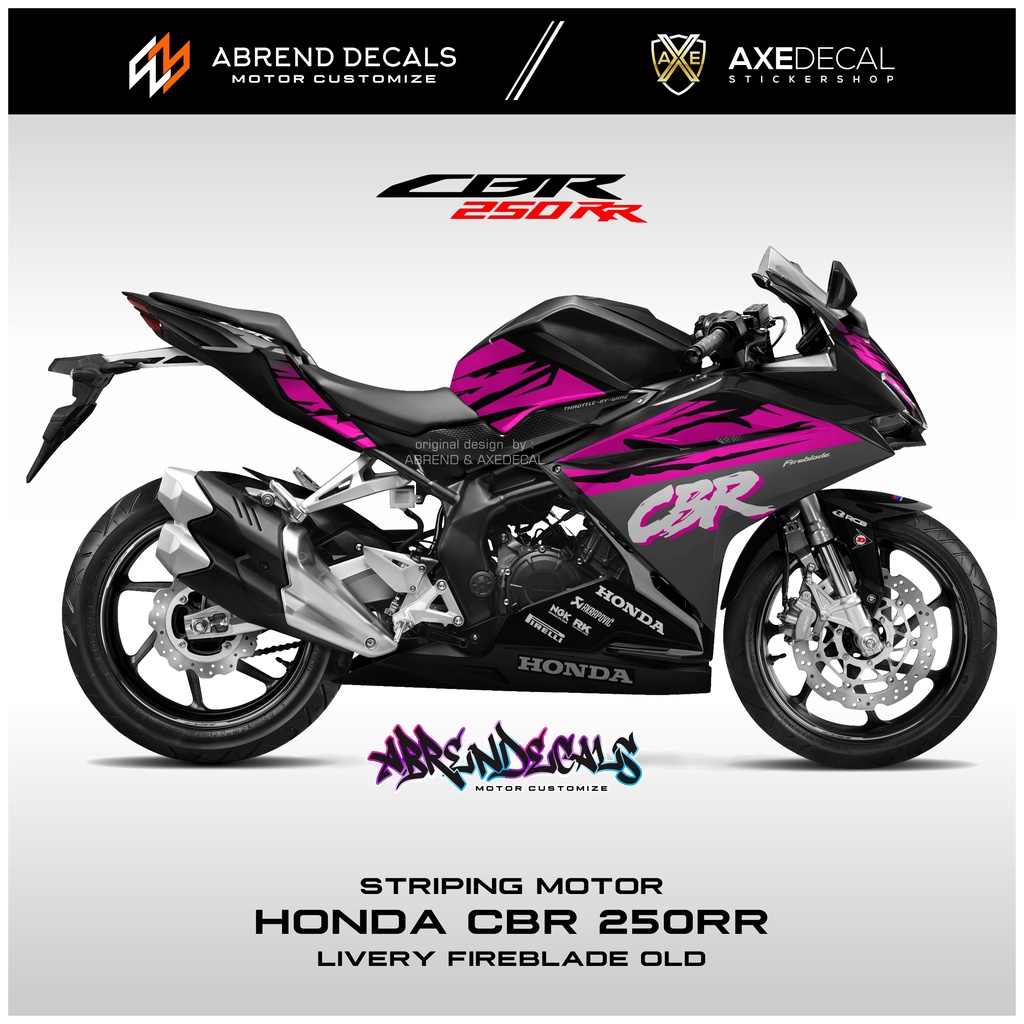 สติกเกอร์ CBR 250RR LIVERY FIREBLADE OLD RACING CBR 250 สําหรับติดตก ...