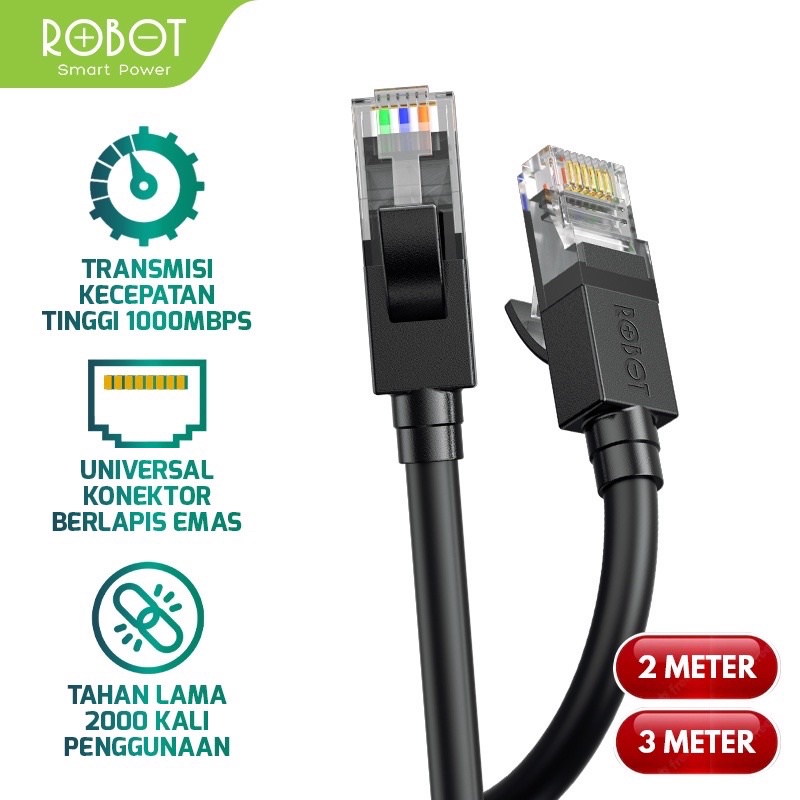 Robot Ethernet Cabel LAN สายเคเบิ้ล UTP CAT6 เข้ากันได้กับ RJ45 รับ ...